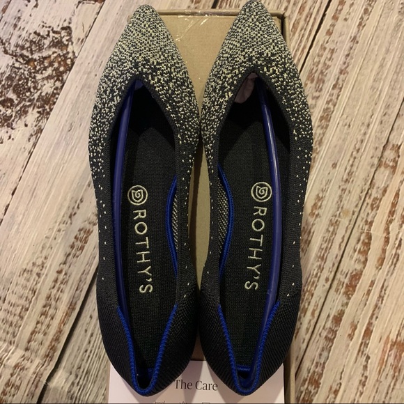 Rothy's | Shoes | Rare New In Box Rothys Slate Metallic Point | Poshmark